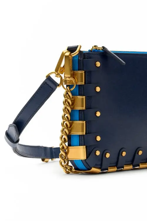 RAPT Ure Leather Crossbody/shoulder Bag - Navy