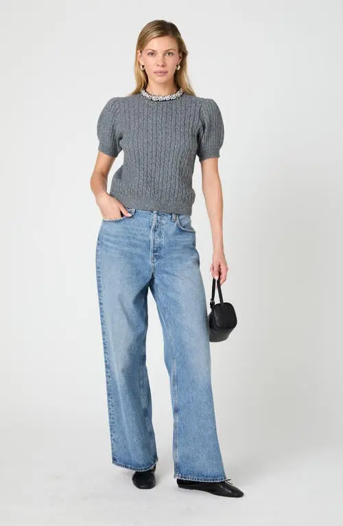 French Connection Avea Embellished Cable Knit Sweater