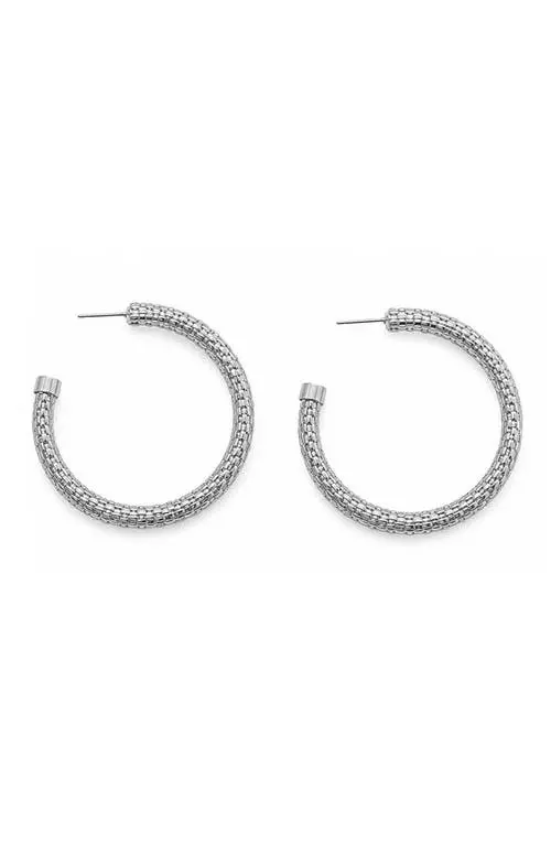 MARLYN SCHIFF Reign Large Mesh Hoop Earrings
