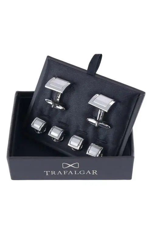 Trafalgar The Plaza Square Rhodium Over Brass Set