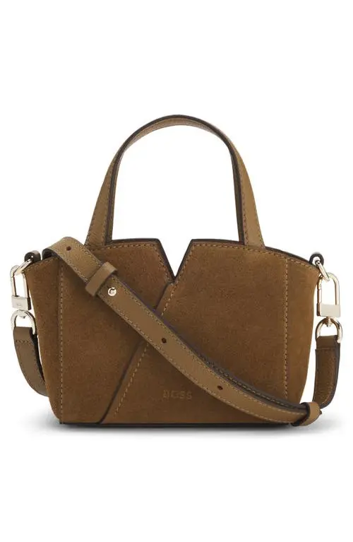 BOSS Revers Extra Small Leather Tote - Medium Beige