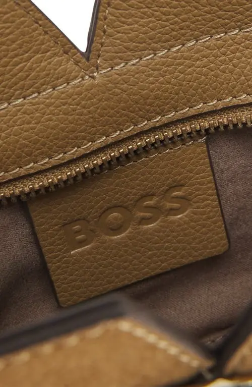 BOSS Revers Extra Small Leather Tote - Medium Beige
