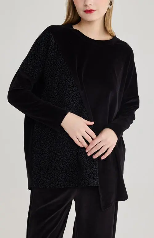 LUUKAA Beatrice Velvet Panel Top