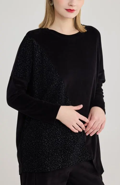LUUKAA Beatrice Velvet Panel Top