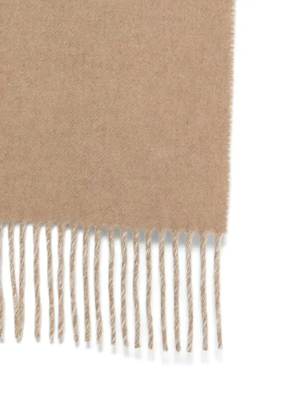 Jacquemus L`écharpe In Wool With Fringes And Logo