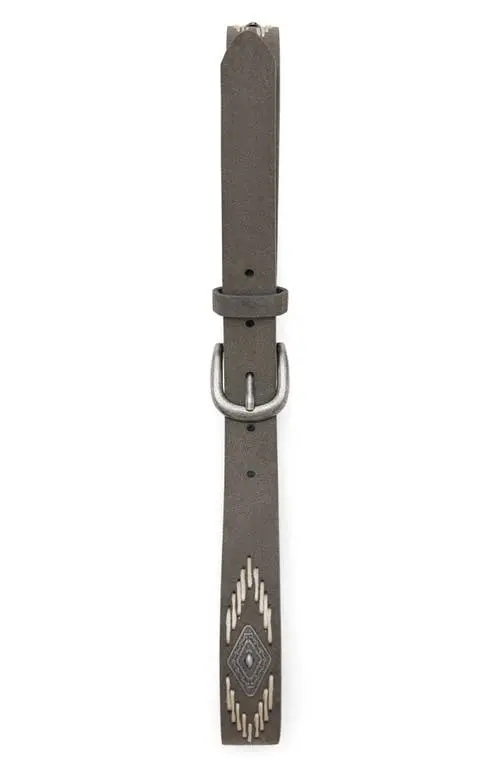 Mango Embroidered Leather Belt