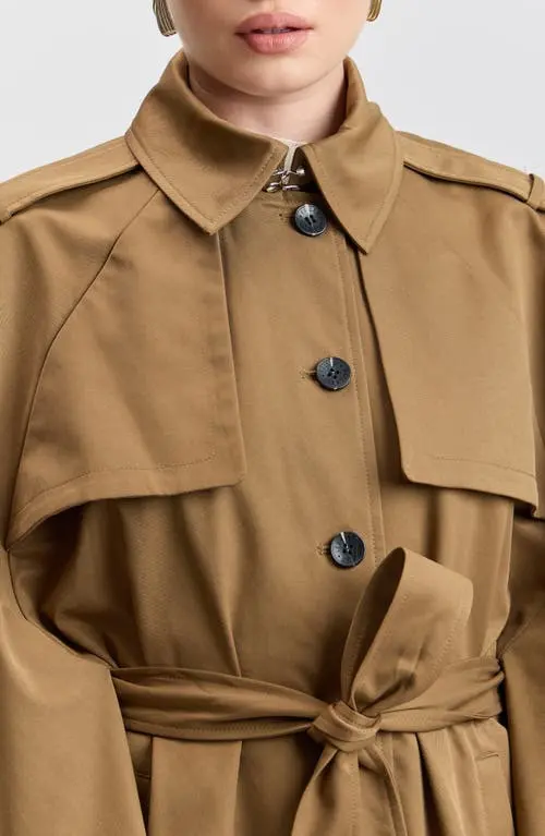 Avec Les Filles Cape Sleeve Trench Coat