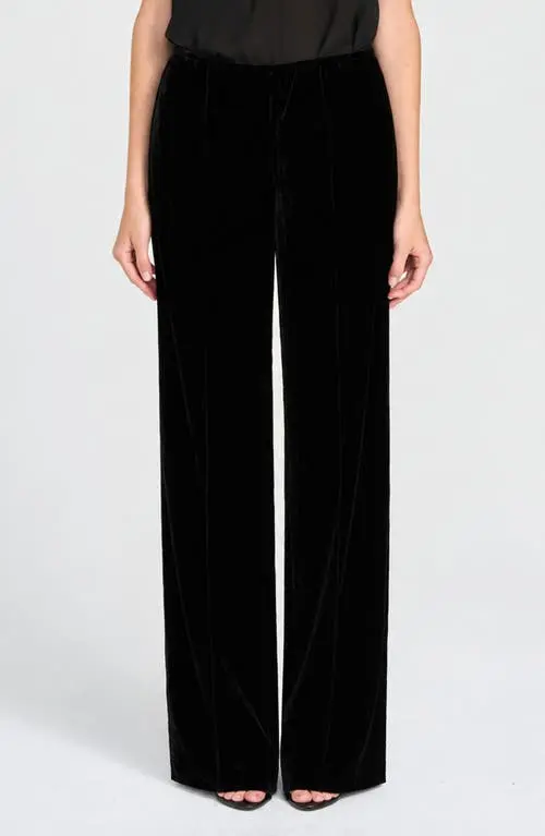 WAYF X Rose Lola Rose Wide Leg Velvet Pants