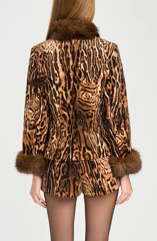 WAYF X Rose Lola Naomi Faux Fur Trim Jacket