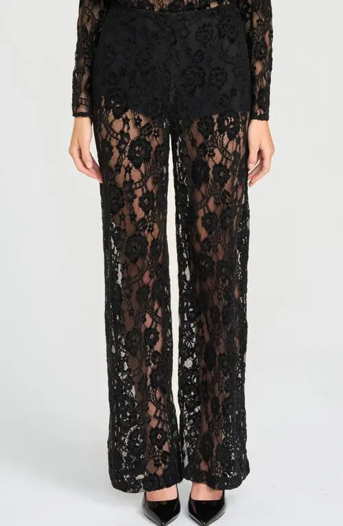 WAYF X Rose Lola Broadway Lace Wide Leg Pants