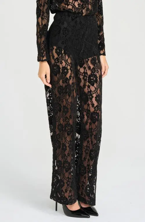 WAYF X Rose Lola Broadway Lace Wide Leg Pants