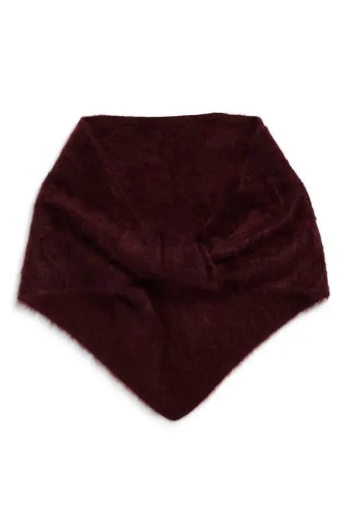 Fleurette Brushed Cashmere Triangle Wrap - Bordeaux