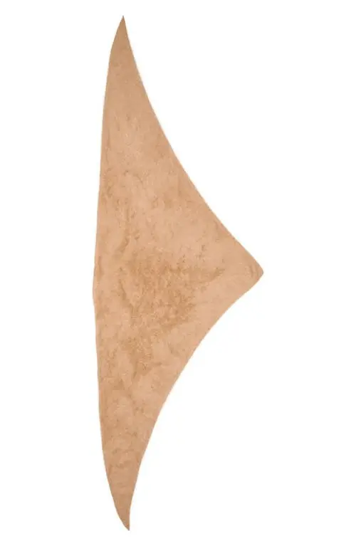 Fleurette Brushed Cashmere Triangle Wrap - Camel