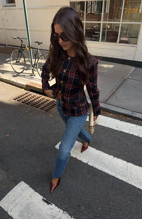 WAYF X Rose Lola Gramercy Plaid Skort