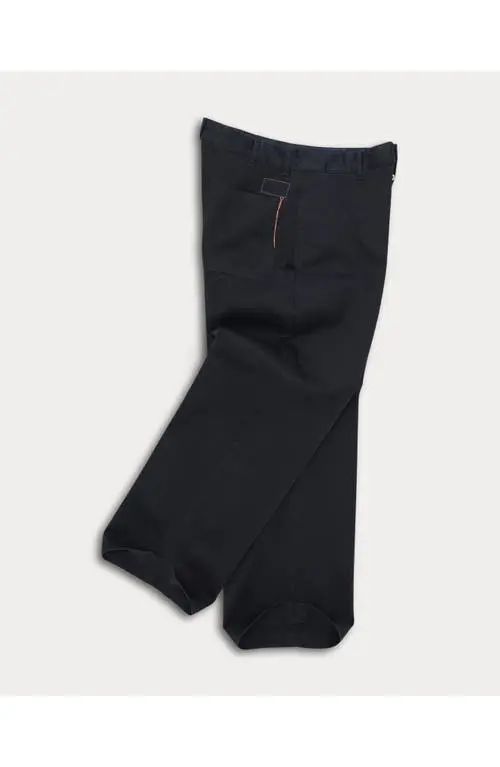 FORTELA Silver Herringbone Cotton Trousers - Blue