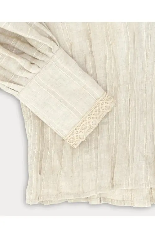 FORTELA Arlette Lace-embroidered Linen Blouse