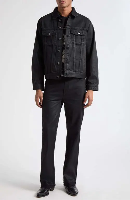 MIDNIGHT RODEO Texoma Waxed Denim Straight Leg Jeans