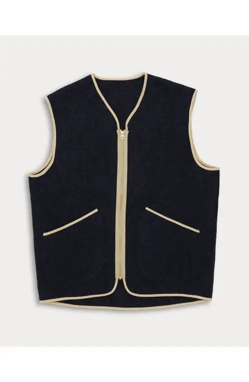 FORTELA Highlandvest Wool Vest - Navy