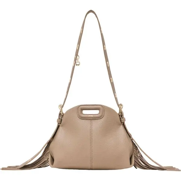 Maje Grained Leather Mini Miss M Bag