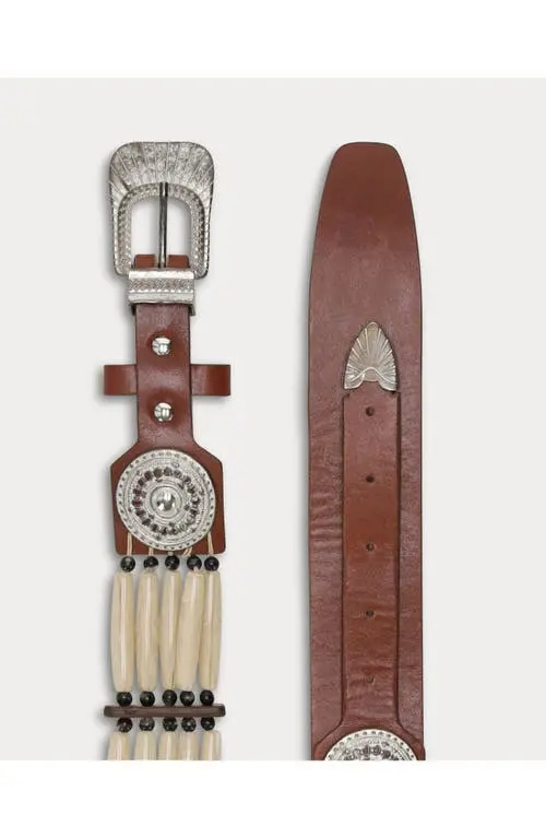 FORTELA Tamika Bead And Stud Calfskin Belt