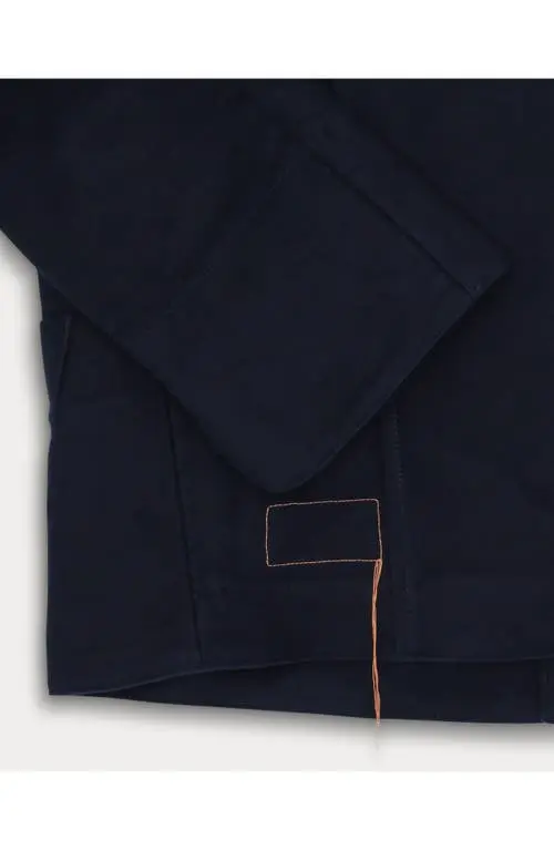 FORTELA Yankee Single-breasted Moleskin Jacket - Blue
