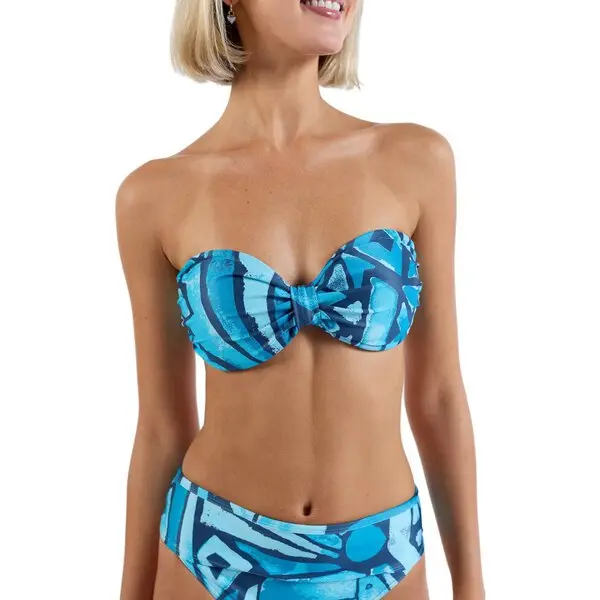 Kenny Flowers The Desert Islandknot Bandeau Bikini Top With Removable Straps - Navy