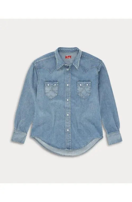 FORTELA Redford Japan Denim Texan Shirt For - Blue