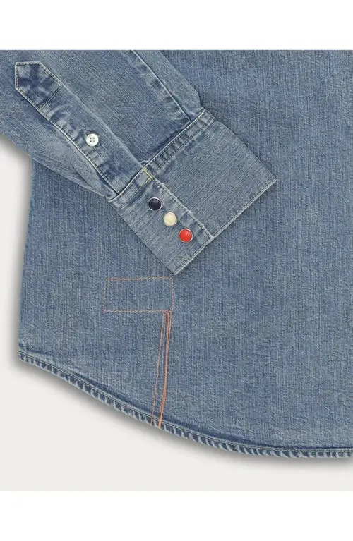FORTELA Redford Japan Denim Texan Shirt For - Blue
