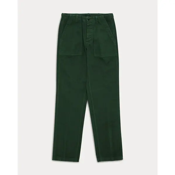 FORTELA Newfatigue Bull Cotton Trousers - Forest