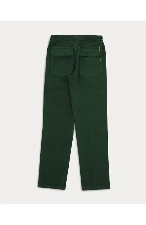 FORTELA Newfatigue Bull Cotton Trousers - Forest