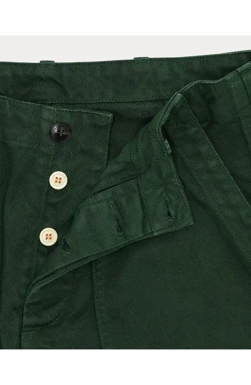 FORTELA Newfatigue Bull Cotton Trousers - Forest