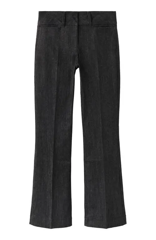 Mango Mid Rise Flared Jeans - Black