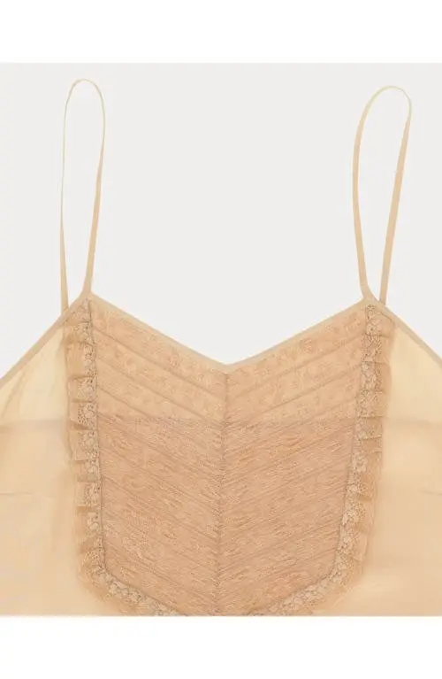 FORTELA Bethany Embroidered Silk Crepe Top