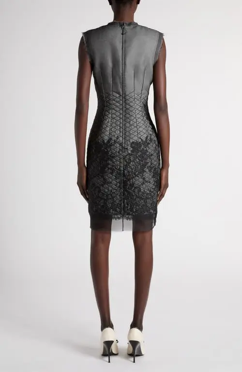 Alexander McQueen Quilted Silk Lace Minidress