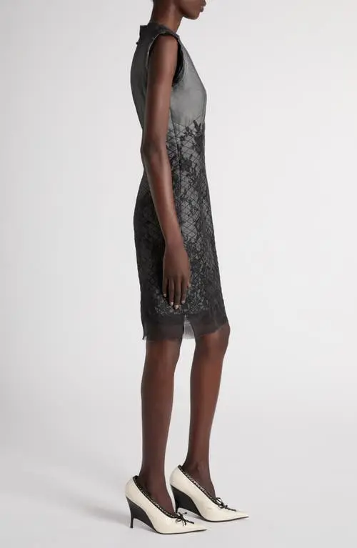 Alexander McQueen Quilted Silk Lace Minidress