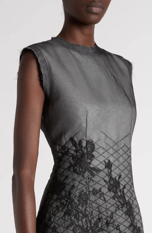 Alexander McQueen Quilted Silk Lace Minidress
