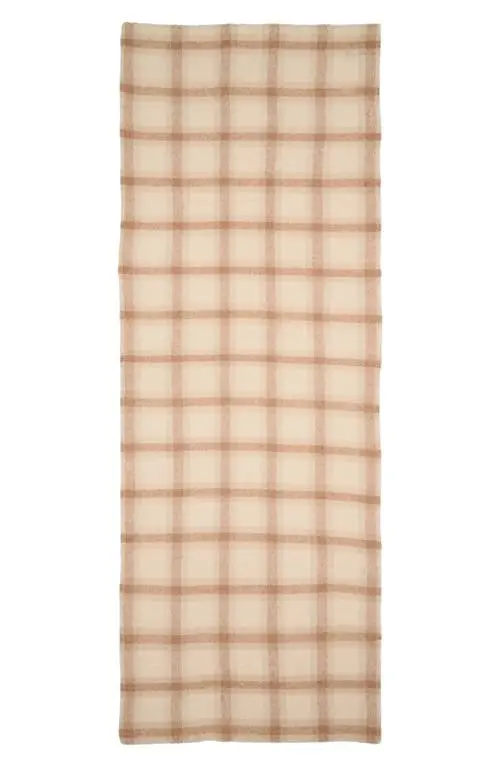 Fleurette Windowpane Plaid Cashmere & Silk Wrap