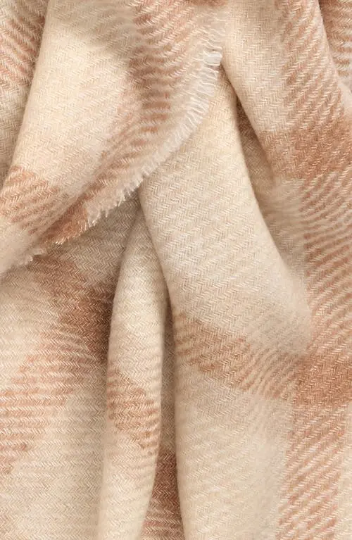 Fleurette Windowpane Plaid Cashmere & Silk Wrap