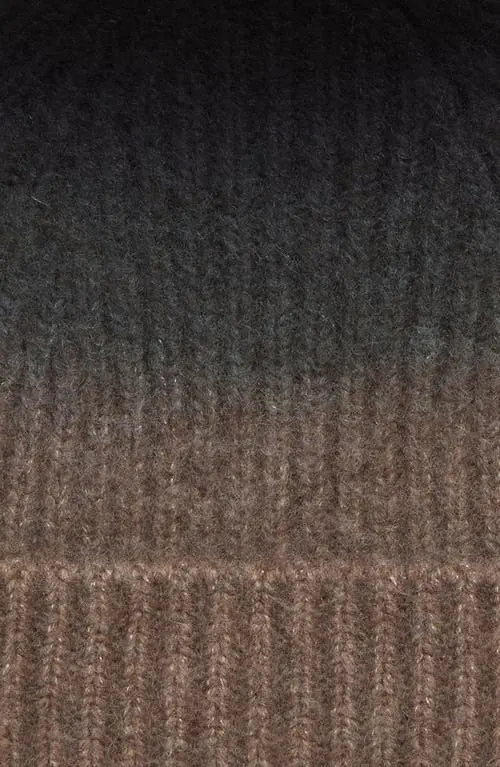 Fleurette Dip Dye Cashmere And Silk Beanie - Hazelnut