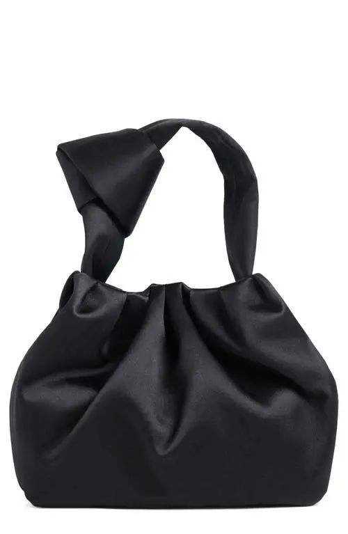 FAVORITE DAUGHTER Satin Handheld Bag - Black