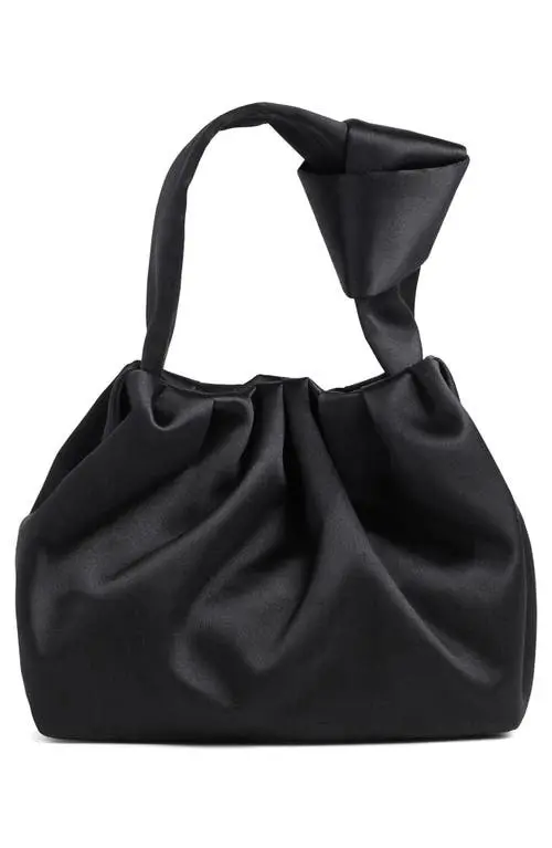 FAVORITE DAUGHTER Satin Handheld Bag - Black