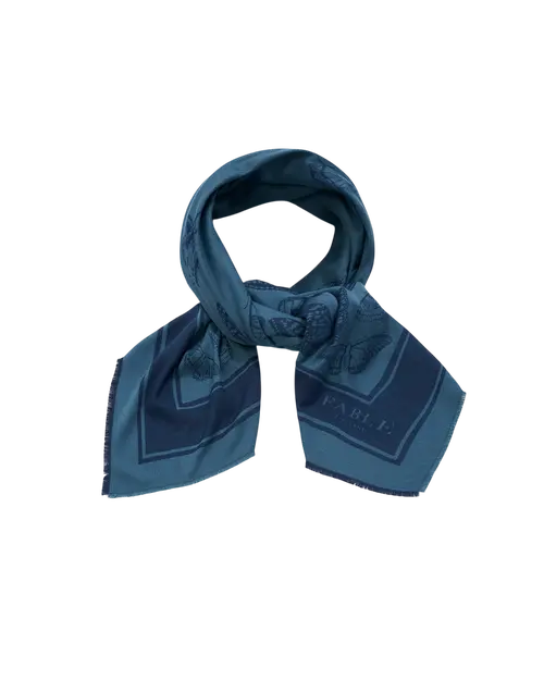 FABLE ENGLAND Butterfly Large Square Jacquard Scarf