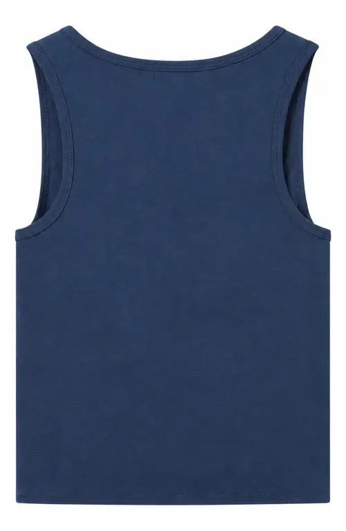 Junk Food Houston Texans Graphic Cropped Tank - True Navy