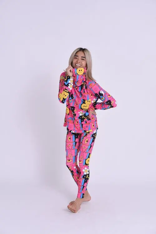 OOSC Trippy Hippy High Neck Baselayer Top