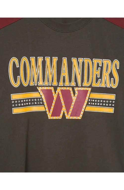 Junk Food Washington Commanders Graphic Cropped T-shirt - True Black