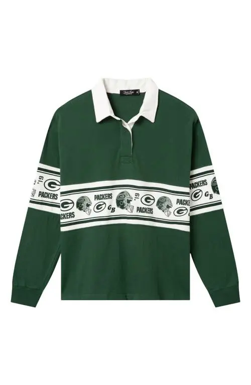 Junk Food Green Bay Packers Graphic Rugby Shirt - Hunter