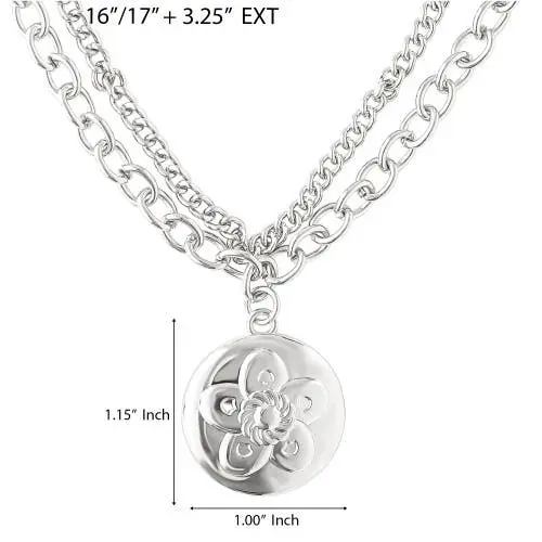 K-POP DEMON HUNTERS Kpop Demon Hunters Lotus Flower Layered Necklace Official License