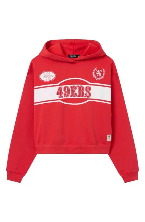 Junk Food San Francisco 49ers Oversized Cropped Hoodie - Licorice