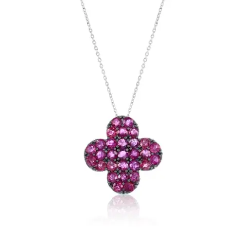 SOUZANA BY SUZY LEVIAN 14k Gold 3.09ct Round Ruby Pendant Necklace