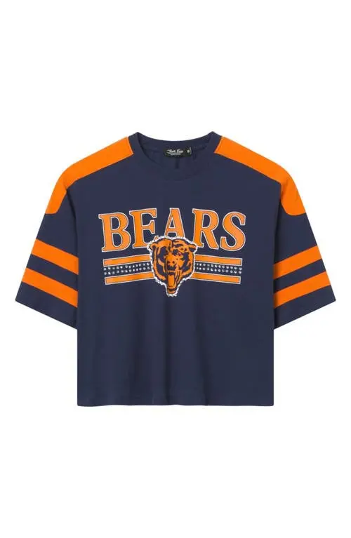 Junk Food Chicago Bears Graphic Cropped T-shirt - True Navy